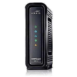 ARRIS SURFboard (8x4) DOCSIS 3.0 Cable Modem, approved for Cox, Spectrum, Xfinity & more (SB6141 Black) (Renewed)