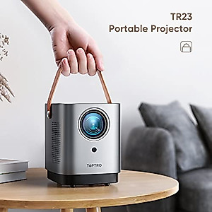 5G WiFi Bluetooth Projector, TOPTRO TR23 Outdoor Projector 1080P Supported 9200 Lumen, Mini Projector with 360 Degree Surround Sound, Dust-Proof, Projector Compatible with TV Stick, iOS, Android, PS5