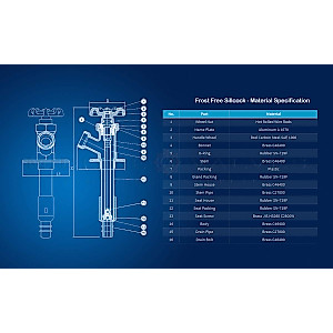 Midline Valve 8428P Sillcock Pipe Chrome Plated Brass Body Frost 1/2 inch PEX Connection and 3/4 inch Hose Bib, 6