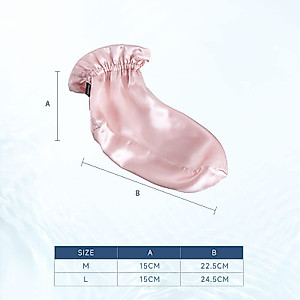 THXSILK 100% Pure Mulberry Silk Hyaluronic Acid Sleep Socks for Women Men Soft Skin Whitening Moisture Heal and Treat Dry Cracked Heels, Sock Length 9.65", Grey