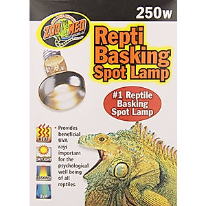 Zoo Med Reptile Basking Spot Lamp 250 Watts, Whites &Amp; Tans