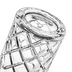 Tebery Seamless Crystal Cocktail Mixing Glass for Stirring Drinks, 16Oz Thick Bottom Bar Mixing Pitcher, Stirring Glass Drink Maker for Bar, Bartenders