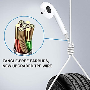 XNMOA Wired Earbuds for iPhone 14 13 12 11 Pro Max with Mic, in-Ear Wired Earphones with Stereo Bass,Wired Headphones for iPhone with Volume Control&Support Call,Support All iOS,White