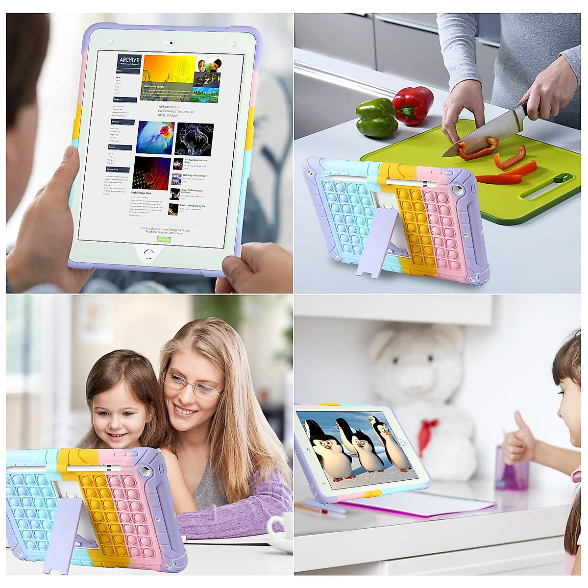 JAKPDE for iPad 10.2 Case, iPad 9th Generation 8th 7th Case with Kickstand, Pencil Holder Case Heavy Duty Hard Rugged Protective Cover Girls for iPad 10.2 8th/7th Gen (2020/2019)