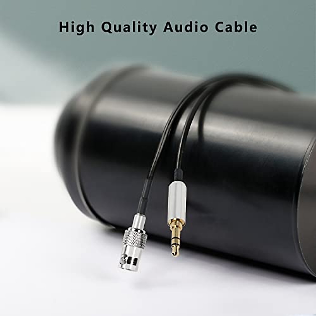 MEIRIYFA BNC Female to 3.5mm Coaxial Power Audio Cable, BNC Female Jack to 1/8" TRS Stereo Male Plug Audio Cable 1.2Ft (BNC Female to 3.5mm Male)