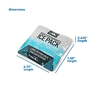 Arctic Zone High Performance Ice Pack for Lunch Boxes, Bags, or Coolers, Set of 2-250 grams each