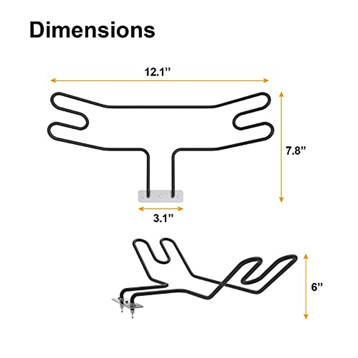 Grill Heating Element for Pit Boss PBV2A1 PBV3A1 PBV3D1 PBV2D1 Digital Electric Vertical Smoker,Heating Element Replacement Parts for Pit Boss 2 and 3 Series Smoker(120v,1650w)