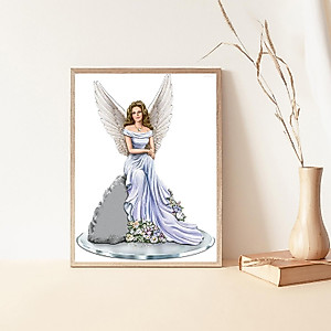 IPISSOI DIY 5D Angel Girl Diamond Painting Kits for Adults Full Round Drill Lady Diamond Art Painting Gem Art Craft for Home Wall Decor Gift 12 x 16 Inch