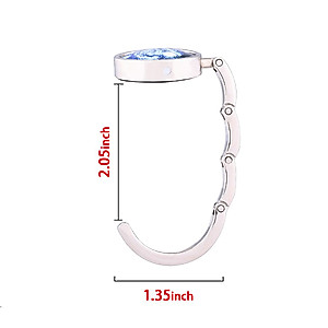 JISEN Portable Handbag Hanger Table Bar Purse Instant Swivel Top Foldable Hook Starry Night