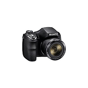 Sony Cyber-Shot DSC-H300 Digital Camera Black Bundle with Sandisk 16GB Memory Card, Camera Bag for DSLR, Table-top Tripod and 4X Rechargeable AA Batteries with Charger