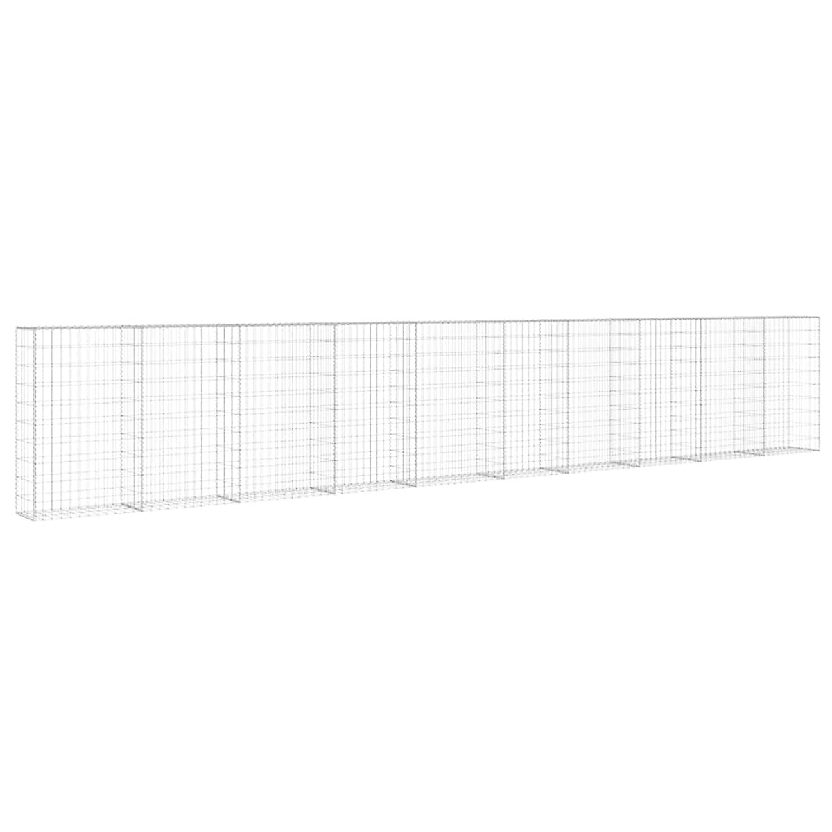 Gabion Wall with Covers,Garden Fence Border,Portable Fence,Privacy Fence,Fencing for Yard,Private Fence,Garden Fence for Dogs,for Patio,Backyard,Outdoor Pool,Porch,Galvanized Steel 236"x11.8"x39.4"