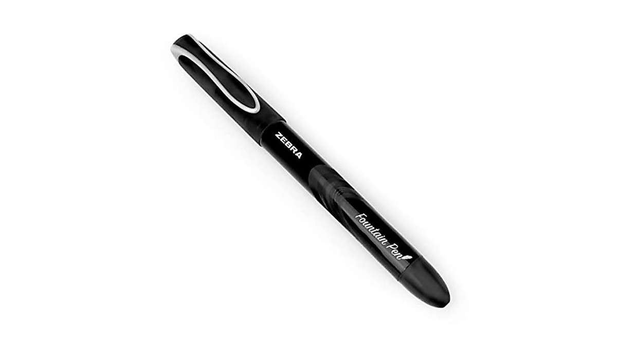 ZEBRA Fuente Disposable Fountain Pen - Black Ink, 6-Pack