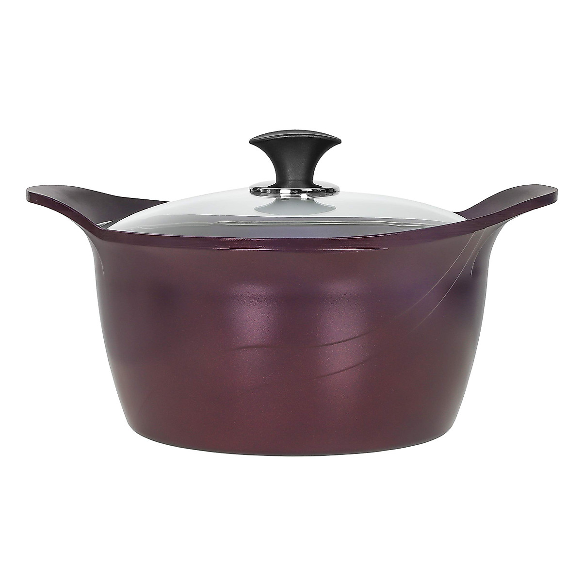 PurpleChef "Jumbo Pot" 7 Quart Nonstick Stock Pot Cookware w/Lid. INDUCTION COMPATIBLE