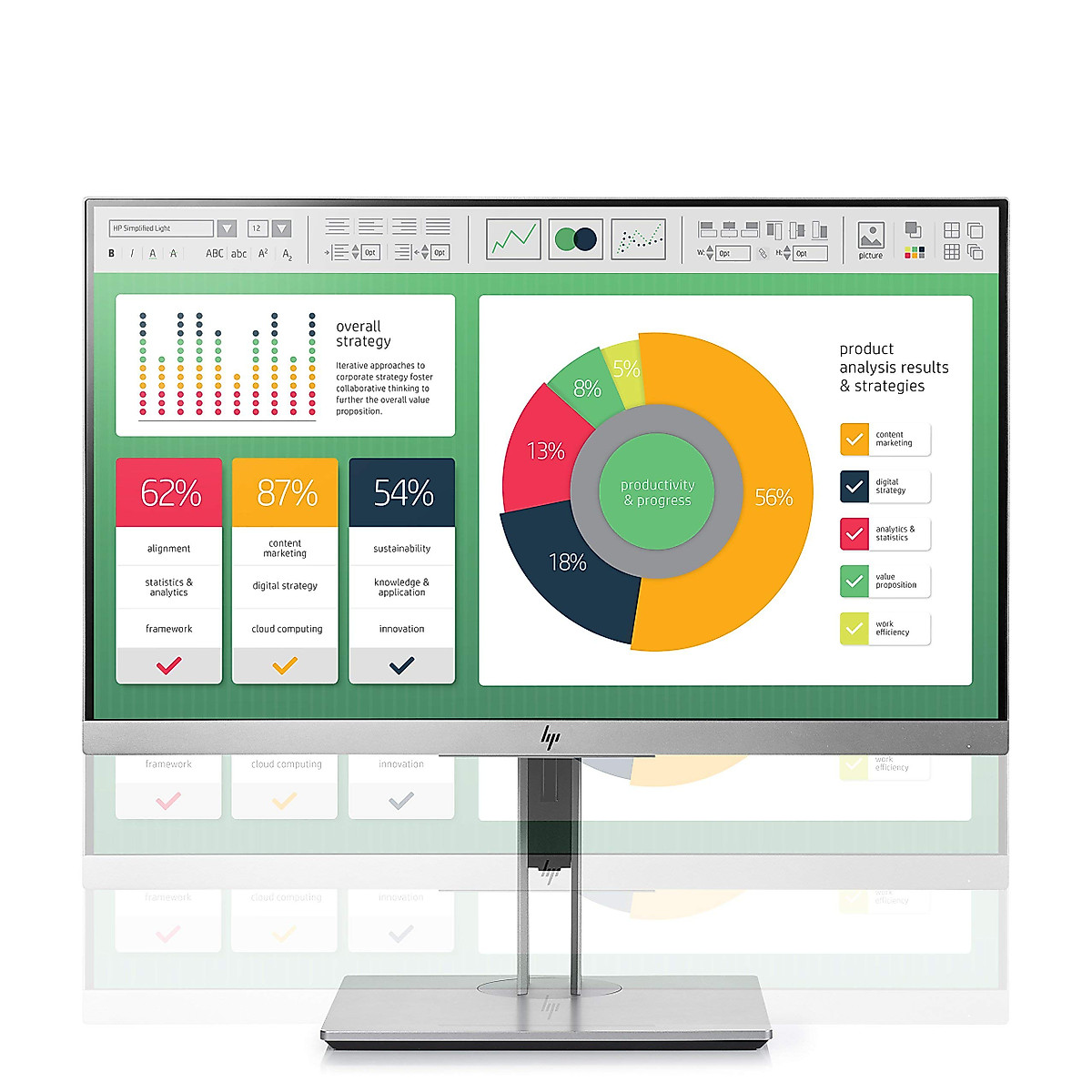 HP EliteDisplay E223 21.5-Inch Screen LED-Lit Monitor Silver (1FH45AA#ABA) (Renewed)