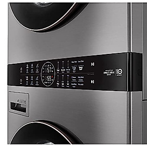 Single Unit Front Load LG WashTower™ with Center Control™ 4.5 cu. ft. Washer and 7.4 cu. ft. Gas Dryer