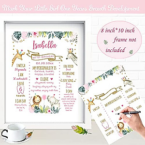 Wild One Birthday Decorations Girl, Homond 1st Birthday Girl Decorations Supplies Kit, Boho Floral 1st Birthday Pink