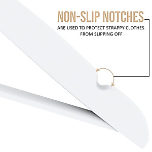 Utopia Home Premium Wooden Hangers 20 Pack - Durable & Slim Coat Hanger - Suit Hanger with 360-Degree Rotatable Hook - Wood Hangers with Shoulder Grooves (White Color)