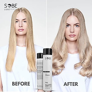 SOBE LUXE - Smoothing Shampoo for All Hair Types, Sulfate Free 10 Oz - Moisturizes, Strengthens, Protects Color and Repair - With Panthenol and Amino Acids