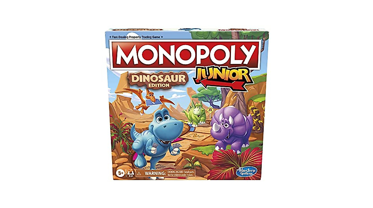 Monopoly Junior Dinosaur Edition Board Game for Kids