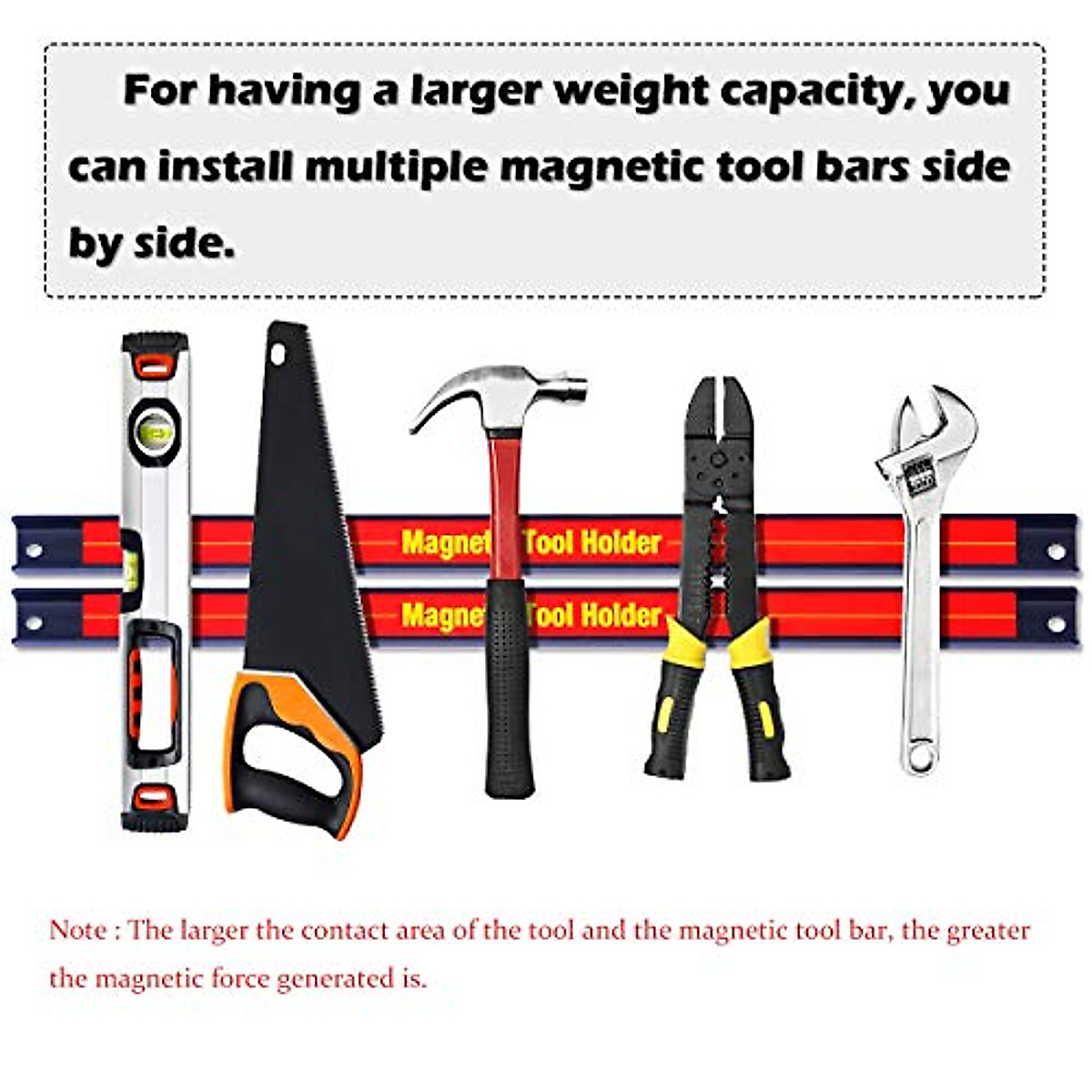 Goplus 6PCS 18" Magnetic Tool Holder, Magnetic Tool Holder Strip, Heavy Duty Magnetic Tool Bar,Space Saving Metal Tool Organizer Rack,Tool Magnet Bar for Workshop Garage Home(Mounting Screws Included)