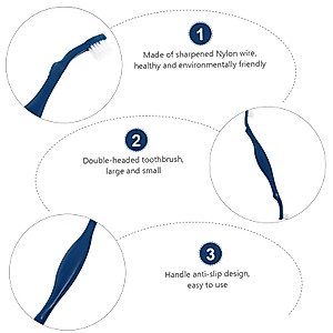 FOMIYES 3pcs Pet Double Toothbrush Pet Toothbrushes Pet Dog Supplies Pet Dog Oral Brush Finger Dog Toothbrush Pet Teeth Brush Toothbrush for Pet Dog Toothbrushes Pet Tooth Clean Brush