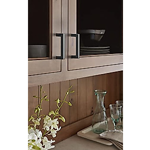 Amerock | Cabinet Pull | Matte Black | 3 inch (76 mm) Center to Center | Monument | 1 Pack | Drawer Pull | Drawer Handle | Cabinet Hardware