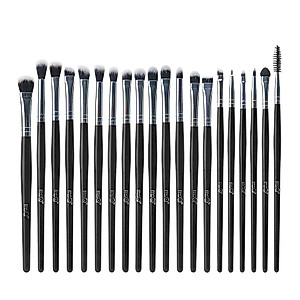MSQ Eyeshadow Brushes Set 20pcs Makeup Eye Brushes Eyeshadow Blending Brush Eyebrow Eyeliner Lip Brush Beauty Brushes-Black