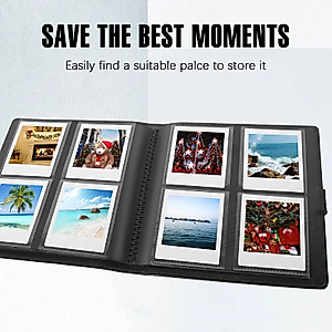 256 Pockets Photo Album for Fujifilm Instax Square SQ1 SQ6 SQ10 SQ20 Instant Camera, Fujifilm Instax SP-3 Mobile Printer, Extra Large Picture Albums for Fujifilm Instax Square Instant Film (Black)