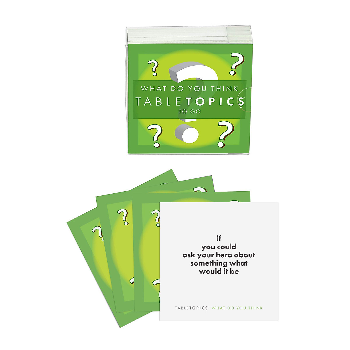 TableTopics What Do You Think To Go - 40 Conversation Cards for Kids, Fun Game for Quality Family Time Sharing Ideas, Delightful Stocking Stuffer