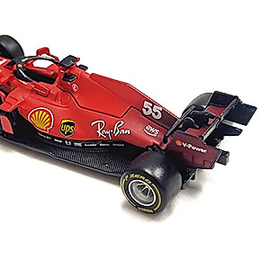 Bburago 1/43 2021 Ferrari SF21 F1#55 Carlos Sainz Diecast Model Car 36829