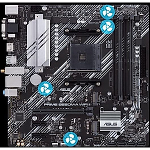 ASUS Prime B550M-A WiFi II AMD AM4 (3rd Gen Ryzen™) Micro ATX Motherboard (PCIe 4.0, WiFi 6, ECC Memory, 1Gb LAN, HDMI 2.1/D-Sub, 4K@60HZ, Addressable Gen 2 RGB Header and Aura Sync)