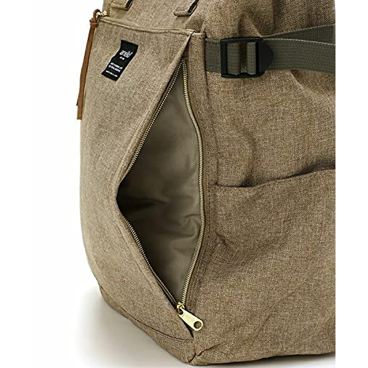 anello(アネロ) Women Regular 2-Way Tote Backpack, Khak