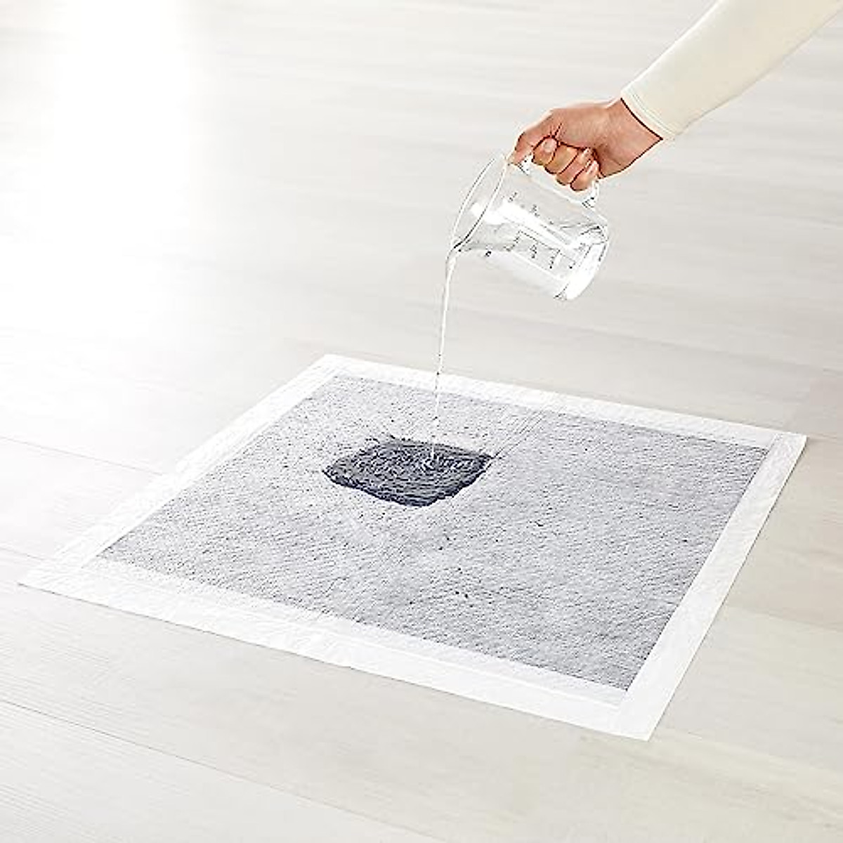 Amazon Basics Odor-Control Carbon Dog and Puppy Training Pads, Leakproof 5-Layer Pee Pads for Potty Training, XL, 28 x 34 Inches, Pack of 50, Gray