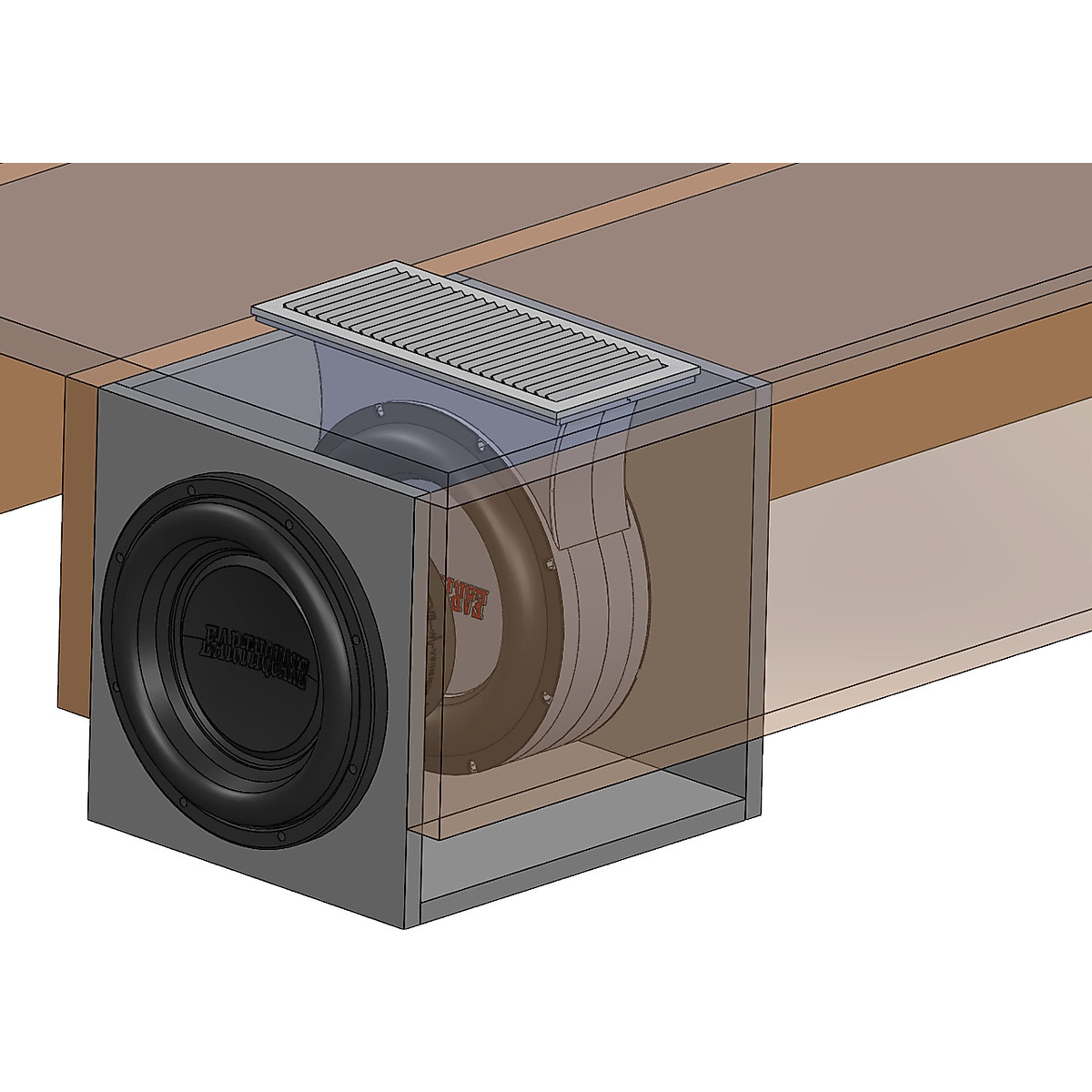 EARTHQUAKE Sound PUMP-12 Dual 12-Inch Horn Loaded Passive Bass Radiator Module for Home and Car Subwoofer Enclosures