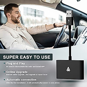 Android Auto Wireless Adapter Akcord A2A Dongle, fit for Cars and Stereo Systems That Support Wired Android Auto, Plug & Play Connect wirelessly Easy Setup, No Cord No Problem, for Android Phones