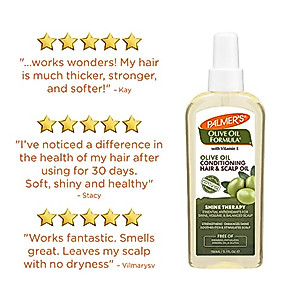 Palmer's Olive Oil Formula Hair Conditioning and Scalp Oil Spray, Hydration and Shine Therapy for Dry or Damaged Hair, Promotes Scalp Health, 5.1 Oz (Pack of 2)