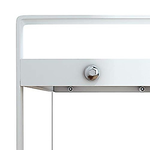 ideaglass Countertop Organizer, Cupboard Stand Spice Rack, 20" Cabinet Pantry Shelf, Organization and Storage for Kitchen Bathroom, Metal Plate Milky White