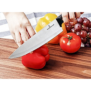 Culina 3-Piece Chef Knife Set. Triple-rivet, Full-tang : 8-inch Chef Knife, 5-inch Utility Knife, 3.5-inch Paring Knife