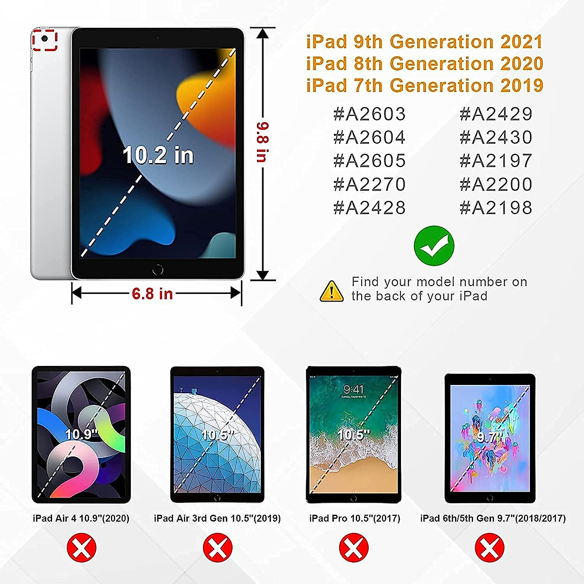 TSQQST Screen Protector for iPad 9th 8th 7th Generation, Tempered Glass Screen Protector Compatible with iPad 10.2 Inch 2021 2020 2019, 1 Pack