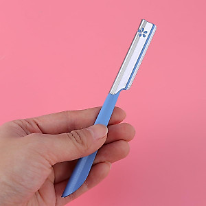 Tinksky 5pcs Eyebrow Shaper Razor Trimmer Shaver Hair Remover Set (Blue)