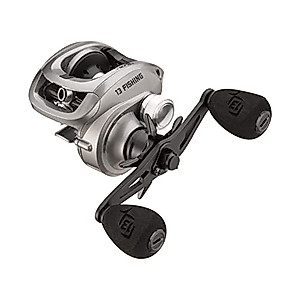 13 FISHING - Inception Slide Baitcast Reel - 8.1:1 Gear Ratio - Left Hand Retrieve (Fresh+Salt) - INSLD2-8.1-LH, Gray