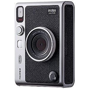 Fujifilm Instax Mini EVO Instant Camera, Compact and Portable Design, Polaroid Cameras for Photography, Built-in Selfie Mirror, Easy to Use Camera for Professional or Beginner (Renewed)
