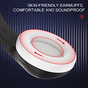 Gaming Headset PC Headphones for Xbox One PS4 PS5 Computer Laptop Tablet Smartphones with Microphone - A9Plus Black White