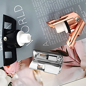DLAND 3 Pack Stainless Steel Champagne Stopper, Bottle Sealer, Airtight and Leak-proof Stopper Protector (Silver,Black,Rose Gold)