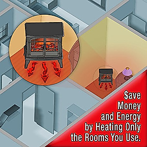 Muskoka Curved Front Black 25" Infrared Panoramic Electric Stove