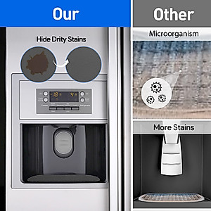 Refrigerator Drip Tray,Cuttable Fast Absorbent Drip Tray, Refrigerator Drip Catcher Hide Stain,Mini Fridge Drip Tray For Refrigerator Water Dispenser,Quick Dry Water Drip Pads(2Pcs,Grey,Rectangular)