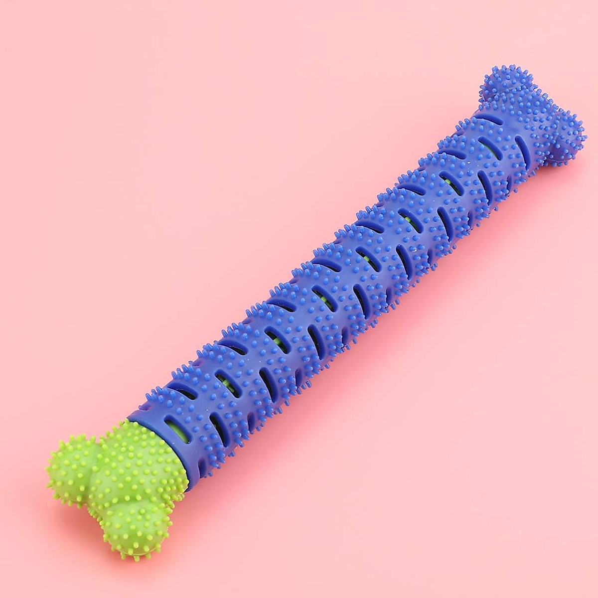 YZSHILIUHUA Silicone Blue Green Pet Molar Tooth Cleaner Brushing Stick, Dog Toothbrush Toy for Effective Dental Care, Soft Silicone Chew Toy for Teeth and Fresh Breath