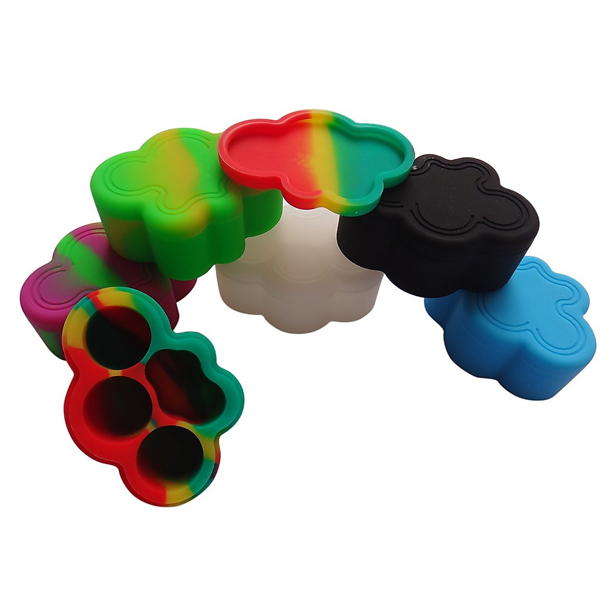 HONEYYE Silicone Container Non-Stick Jars 1pcs Assorted Colors