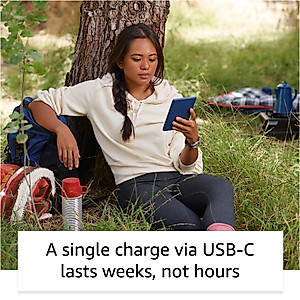 All-new Kindle (2022 release) – The lightest and most compact Kindle, now with a 6” 300 ppi high-resolution display, and 2x the storage - Black