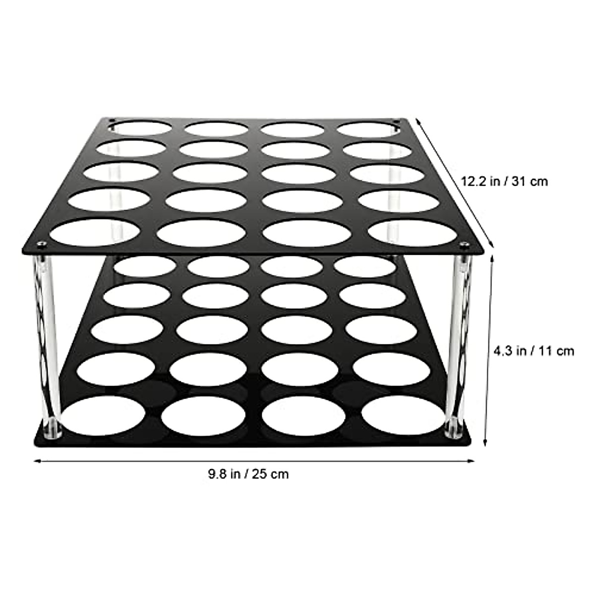 Vinyl Roll Storage Rack 20 Holes Acrylic Vinyl Rolls Holder Organizer Display Storage Stand for Art Craft Paper Room Decor (Aperture 2 Inch)